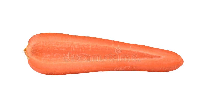 Fresh Carrot Cut in Half Isolated on White Background Stock Image ...