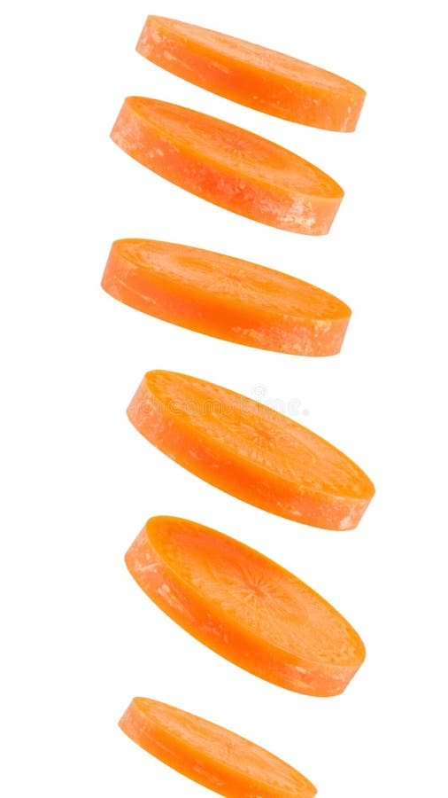 Fresh Carrot Slices Hovering with Realistic Texture and Natural ...