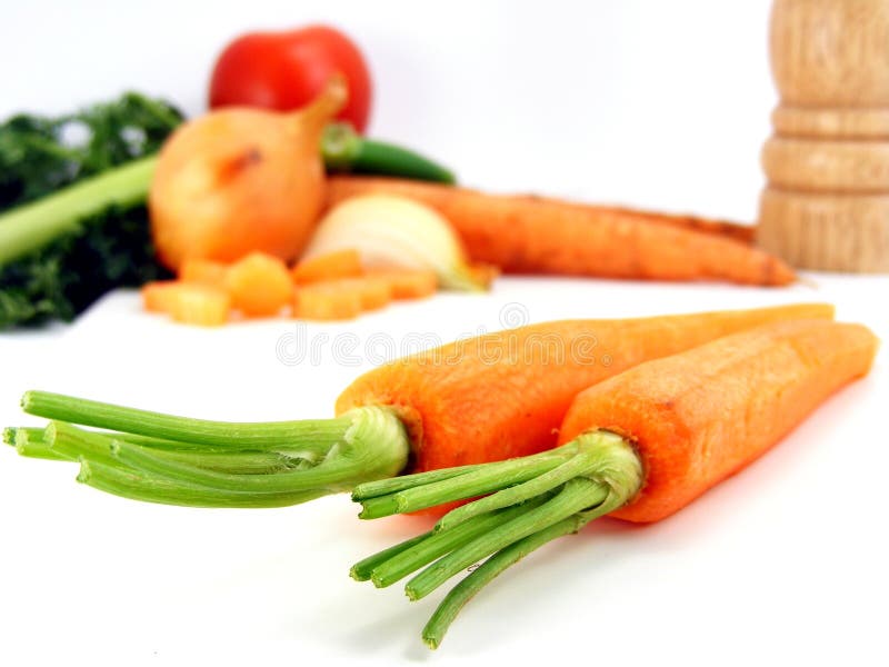 Fresh Carrots & Other Vegetables Stock Image - Image of fresh, food ...