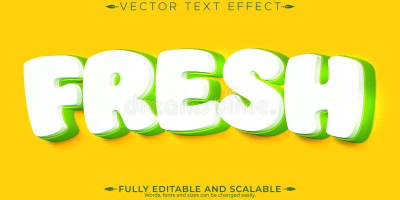 Fresh Cartoon Text Effect, Editable Comic and Funny Text Style Stock ...