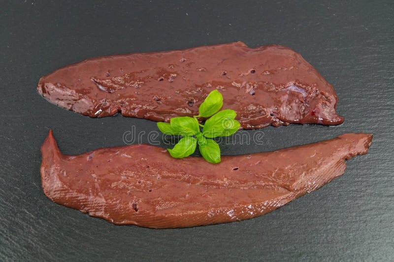 Fresh cattle liver stock photo. Image of grill, kitchen - 164067402