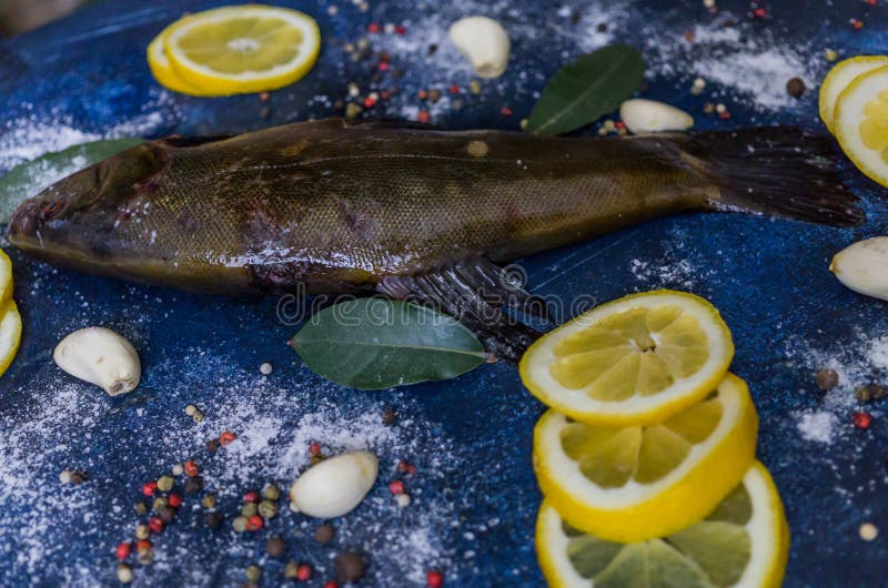 Fresh, Caught in the River Tench, Cooked for Roasting in the Oven with ...