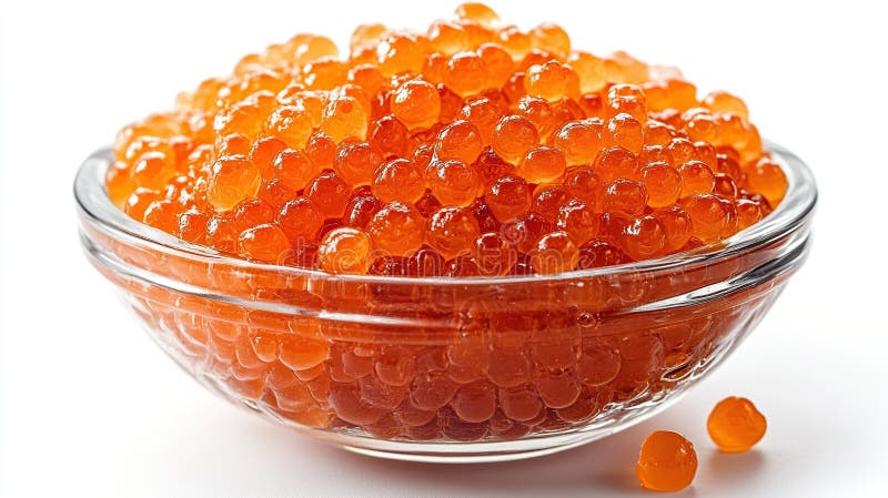 Fresh red caviar in a jar stock photo. Image of macro - 297732992