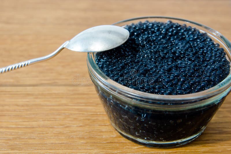 Fresh Caviar for Snacks and Alcohol. Russian Appetizer Stock Photo ...