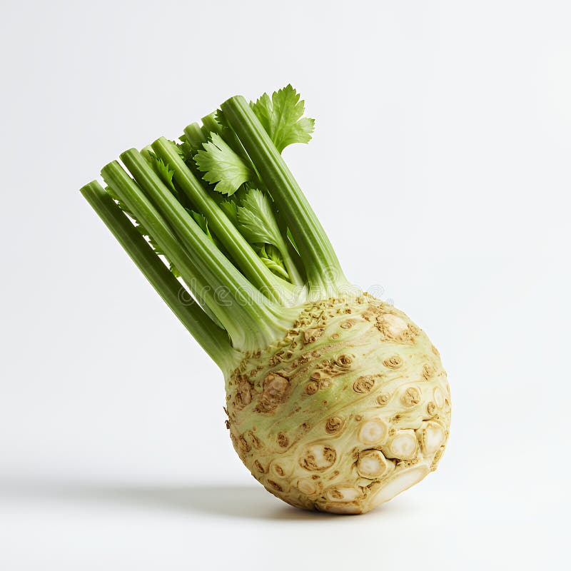 Fresh Celeriac Root on White Background Stock Illustration ...