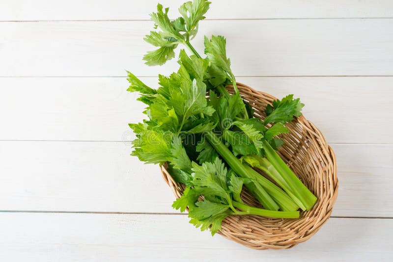 Raw celery on wood table stock photo. Image of nature - 58782956