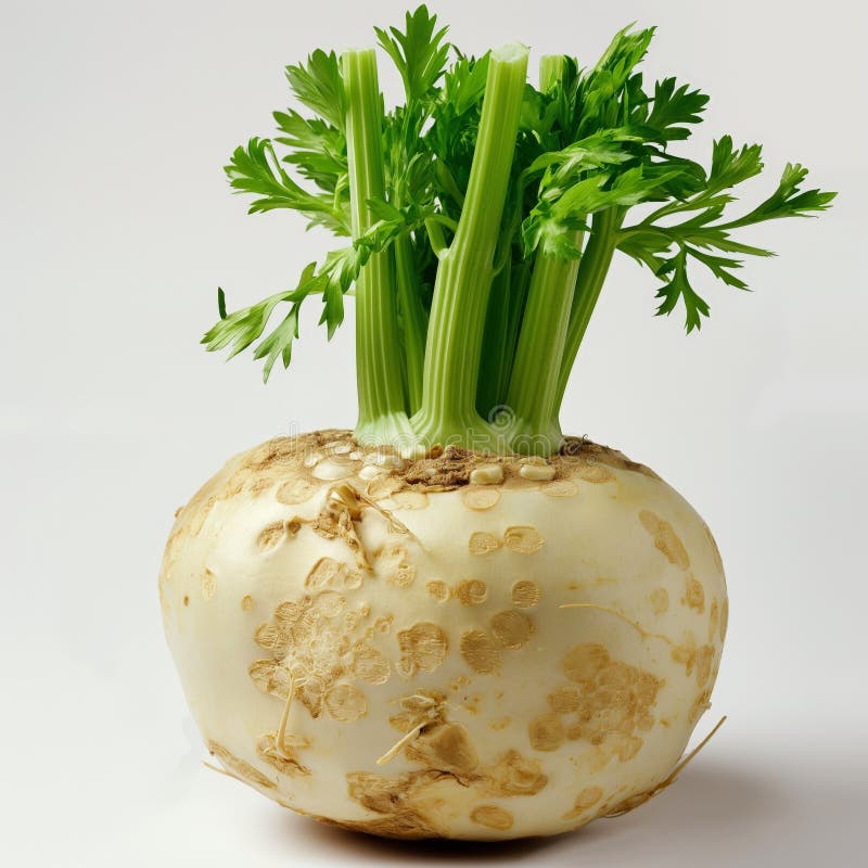 Fresh Celery Root on White Background Stock Photo - Image of fresh ...