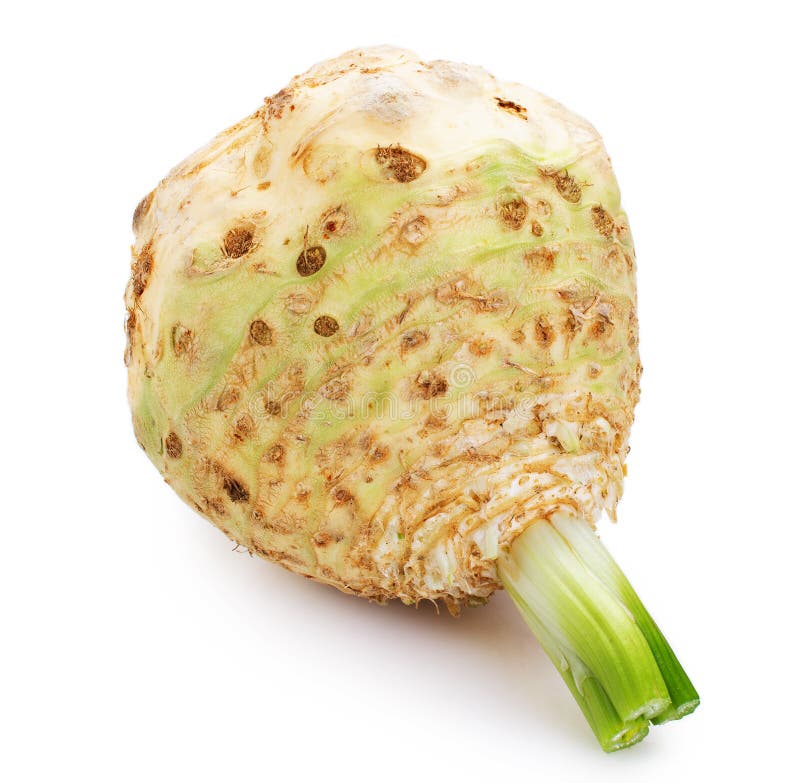 Fresh Celery Root on White Background Stock Image - Image of meal ...