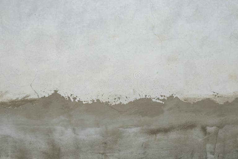 Fresh Cement Border on White Painted Wall, Abstract Textured Backdrop ...