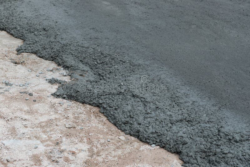 Fresh Cement Just Being Poured Stock Photo - Image of concrete, process ...