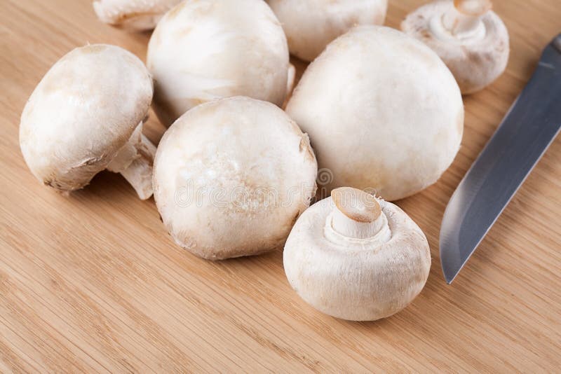 Fresh Champignon Mushrooms on the Table Stock Image - Image of fungi ...