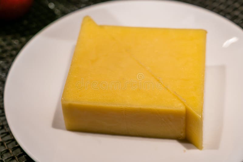 Fresh Cheddar Cheese on Breakfast Table Stock Image - Image of swiss ...