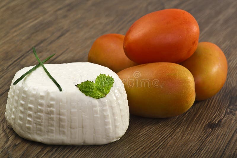 Fresh cheese stock image. Image of milk, mint, balsamic - 23653603