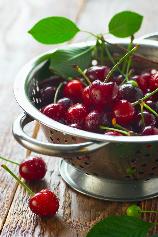 Fresh cherries stock photo. Image of vitamins, table - 25170256