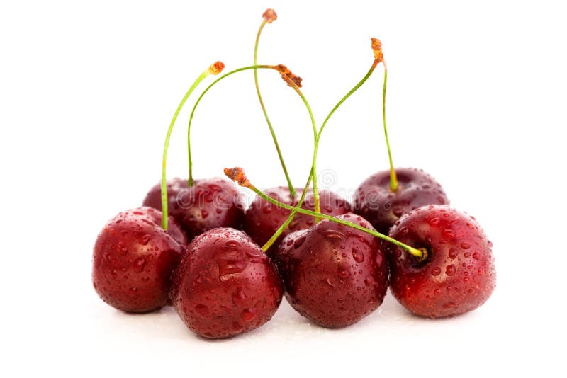 Fresh Cherries stock image. Image of fruit, kernel, water - 5687247