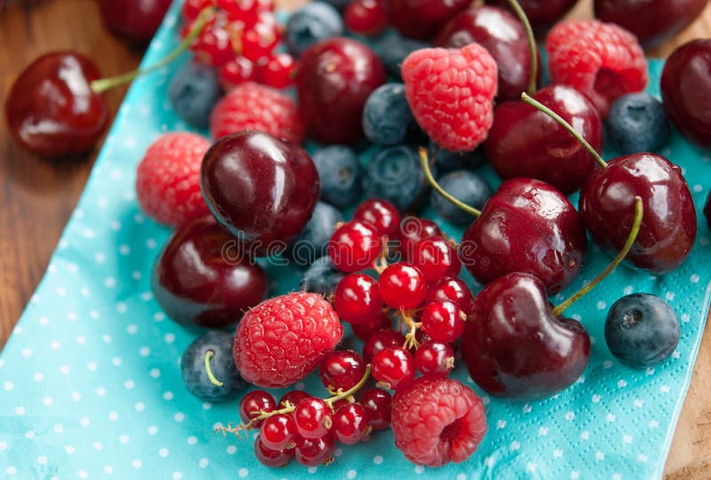 Fresh cherries berries stock image. Image of nature, dessert - 37190459