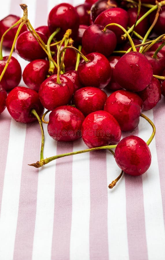 Cherries in pink colander stock photo. Image of utensil - 41440396