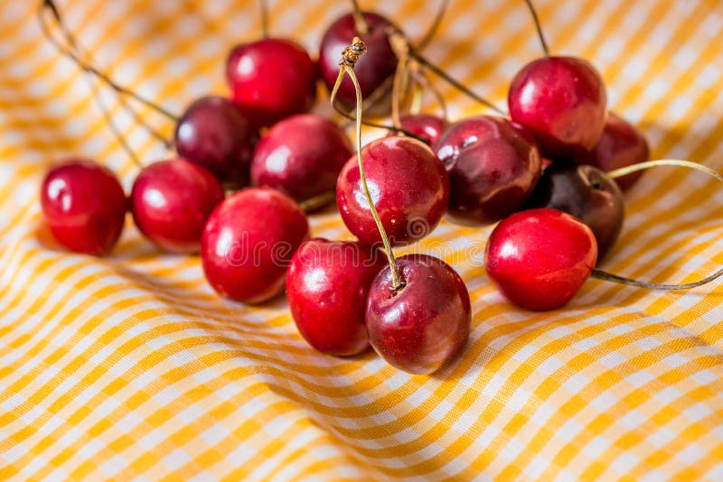 Fresh cherries stock photo. Image of leaf, organic, healthy - 35006194