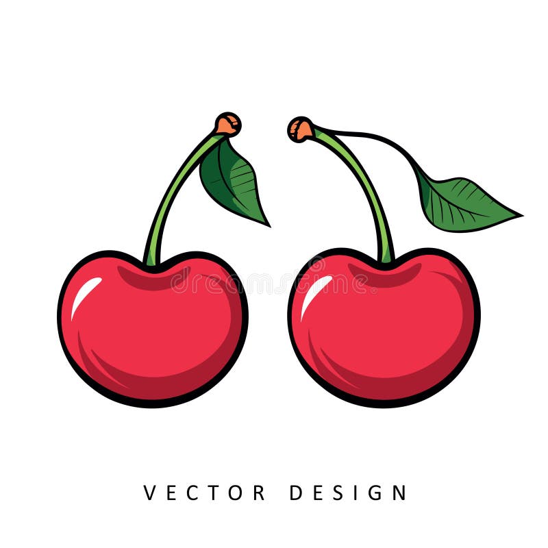 Fresh Cherry Fruit Vector Design AI Generated Stock Vector ...