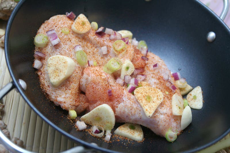 Fresh chicken stock photo. Image of garlic, spices, onions - 7102390