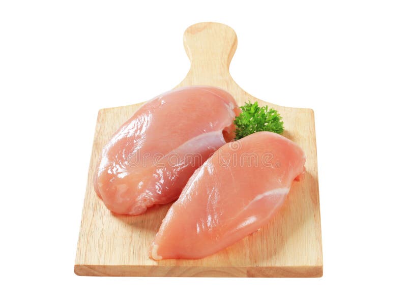 Fresh Chicken Breast Fillets Stock Photo - Image of board, foodstuff ...
