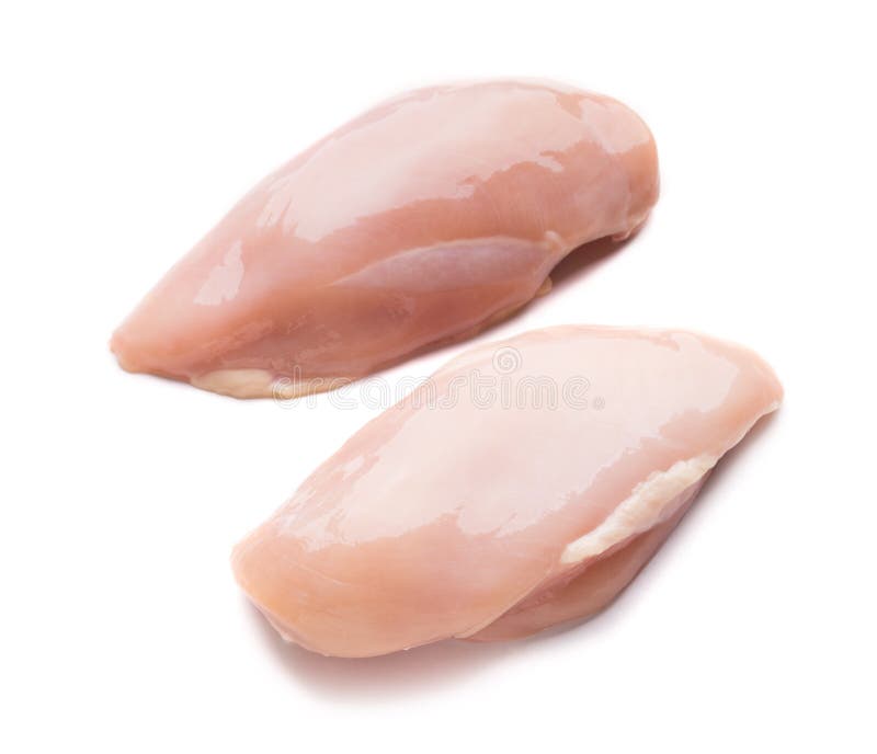 Raw Chicken Fillet Breast Cut into Pieces Stock Image - Image of filet ...