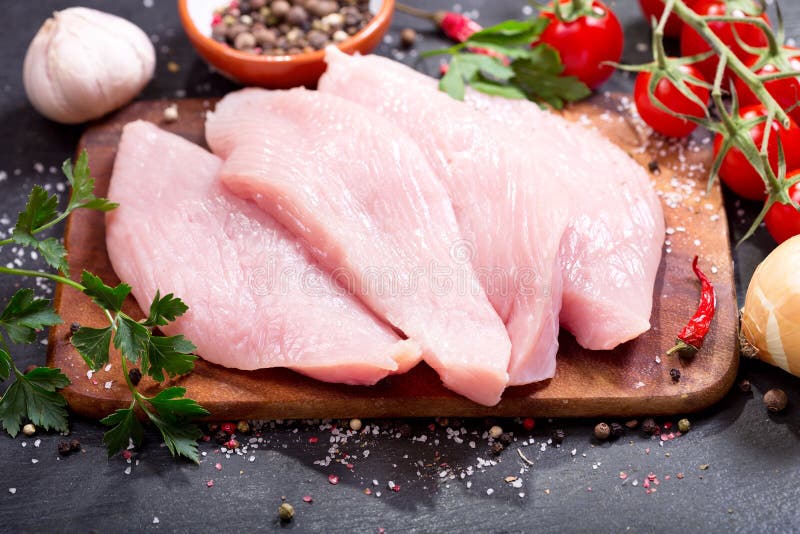 Fresh Chicken Fillet with Vegetables Stock Image - Image of preparation ...