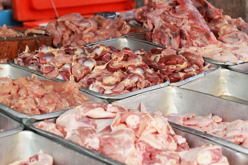 Fresh Chicken Meat in the Markets Stock Photo - Image of ingredient ...