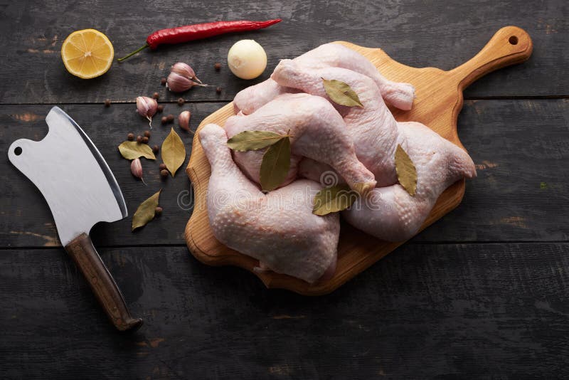 Fresh Chicken Meat on a Table Stock Image - Image of cooking, food ...