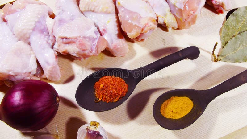 Fresh chicken wings. stock photo. Image of chicken, garlic - 108253338