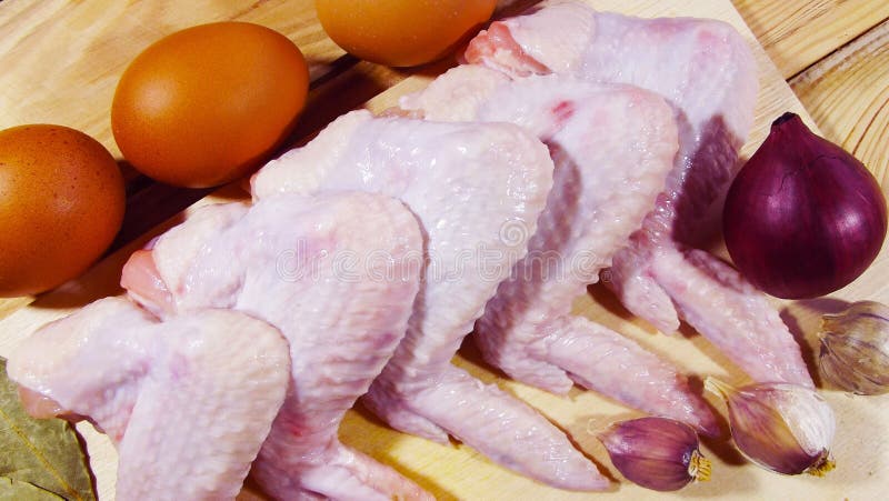 Fresh chicken wings. stock image. Image of white, spices - 108253551