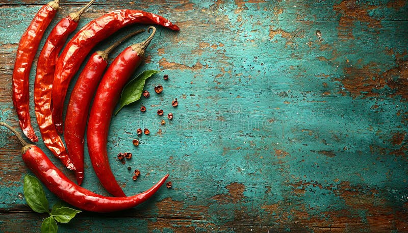 Fresh Chili Pepper Spice on Rustic Wooden Table Generated by AI Stock ...