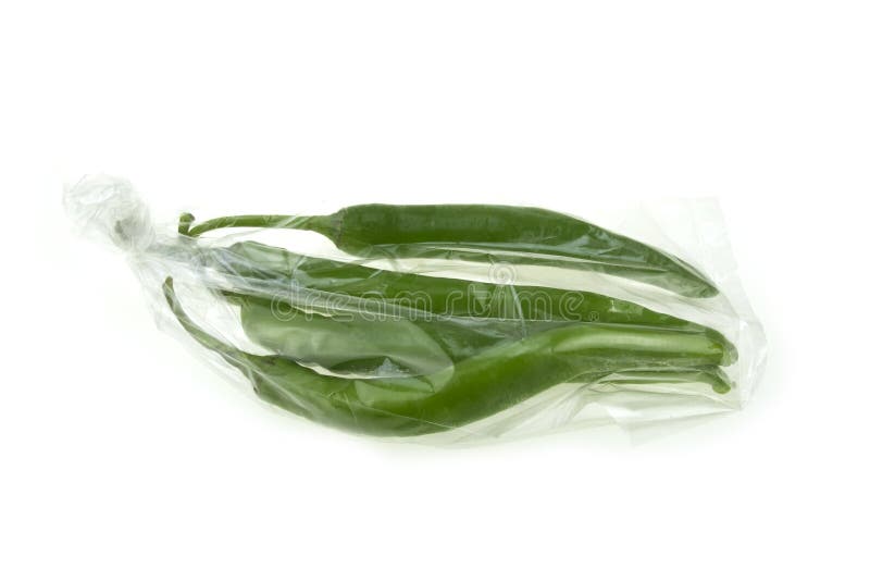 Red Chili in the Plastic Bag Take from Top View Stock Photo - Image of ...