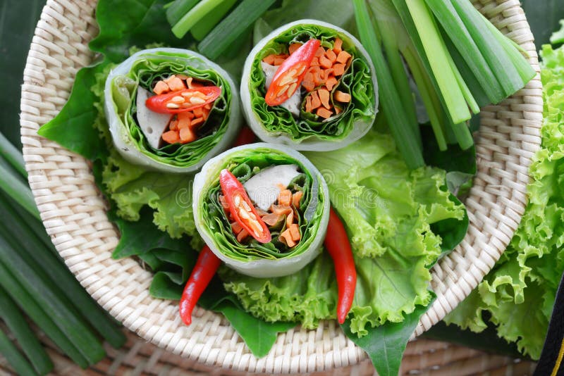 Fresh Chinese Traditional Spring Rolls Food Stock Image - Image of ...
