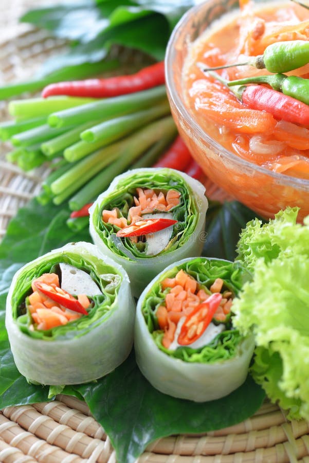Fresh Chinese Traditional Spring Rolls Food Stock Image - Image of ...