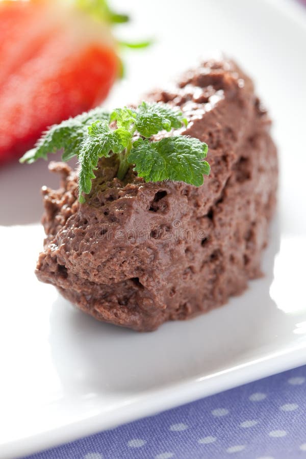Fresh chocolate mousse stock photo. Image of food, chocolate - 18812776