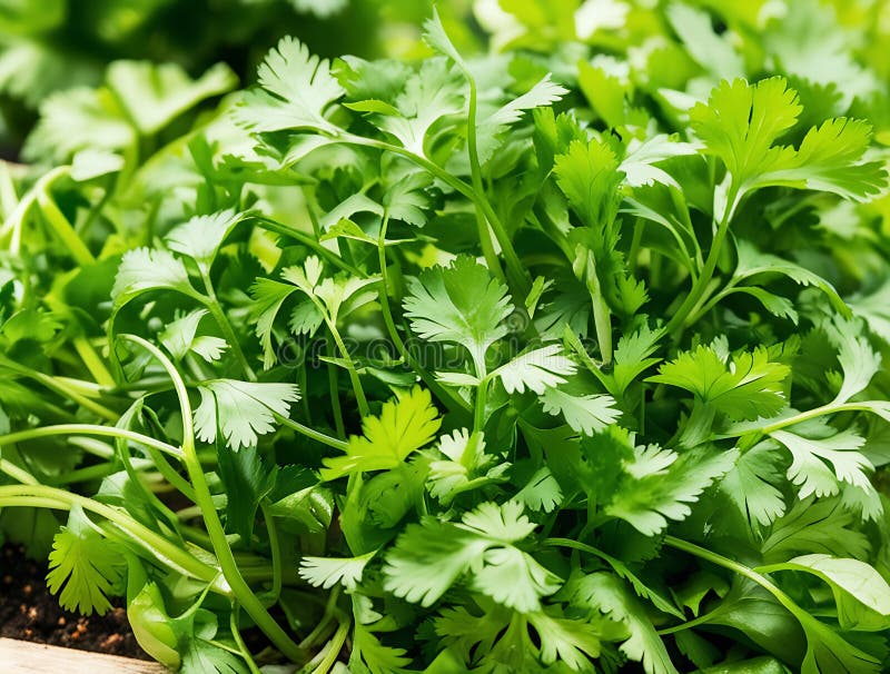 Fresh Cilantro Collection Close Up Salad Bundle with Roots Young Plants ...