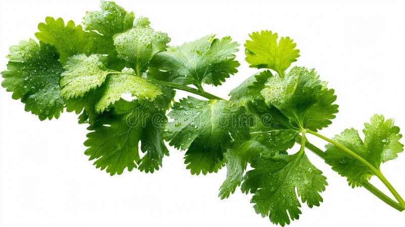 Fresh Cilantro Herb Isolated on White Background for Culinary Designs ...