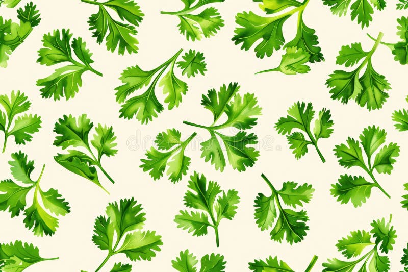 Fresh Cilantro Leaves Pattern for Minimalist Background or Wallpaper ...