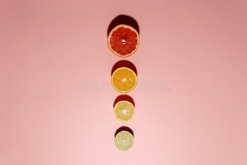 Fresh Citrus Arranged by Its Size Stock Photo - Image of bright ...