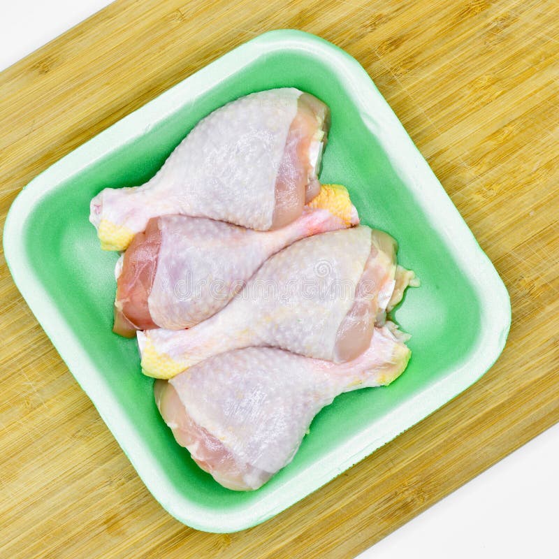 Fresh Clean Raw Chicken Legs. Drumsticks Stock Image - Image of ...