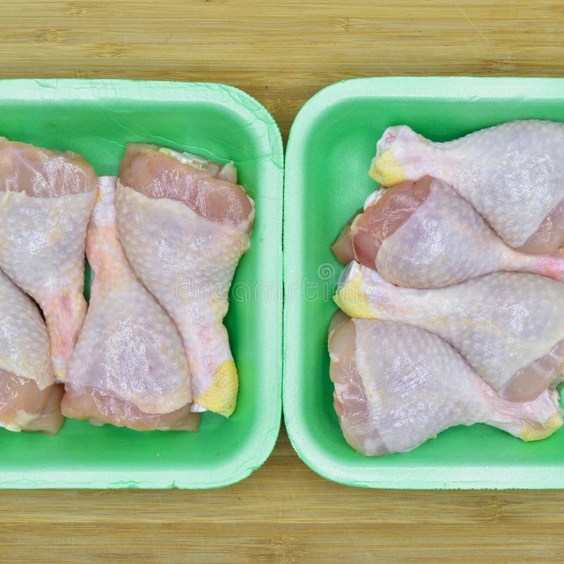 Fresh Clean Raw Chicken Legs. Drumsticks Stock Image - Image of ...