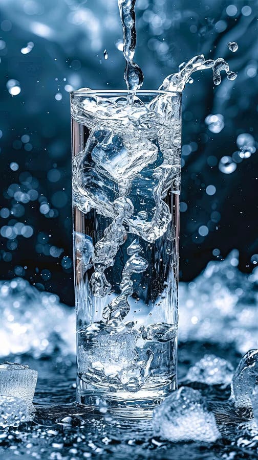 Fresh, Clean Water Sparkles Stock Photo - Image of fluid, purification ...