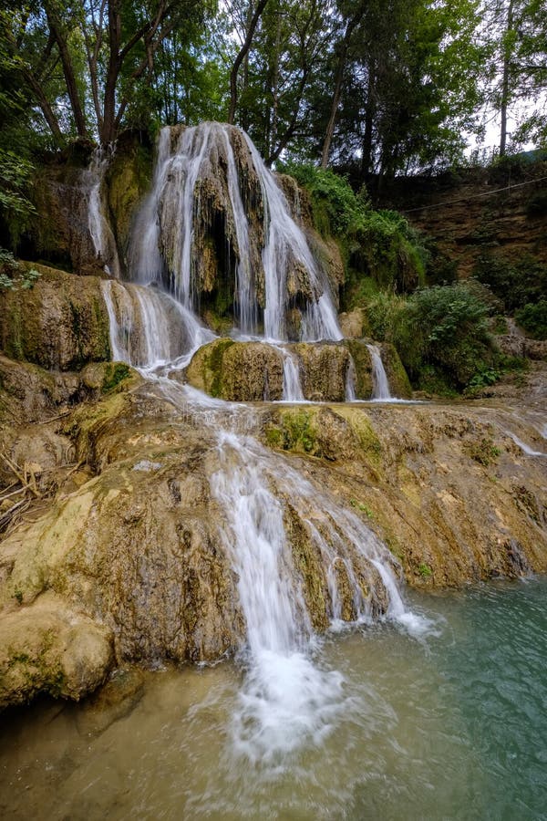 Fresh Clean Waterfall in Summer Stock Photo - Image of travel ...
