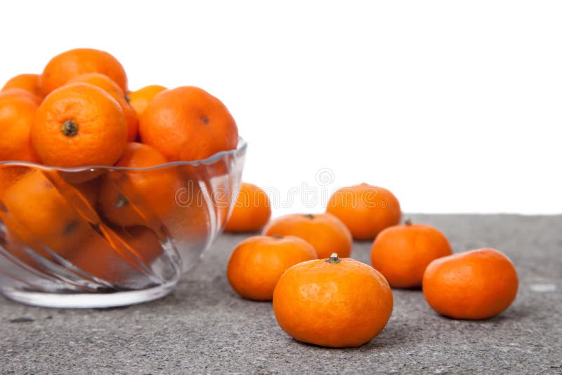 Fresh Clementines Fruit with Glass Bowl Stock Photo - Image of orange ...