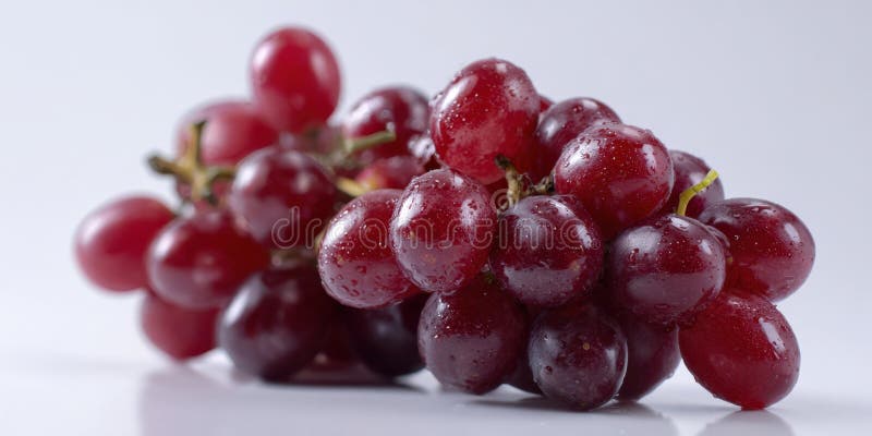 The Fresh Clusters of Juicy Red Grapes with Water Droplets AI Generated ...