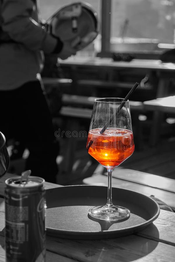 A Fresh Cocktail Drink for a Break at a Ski Hut Stock Image - Image of ...