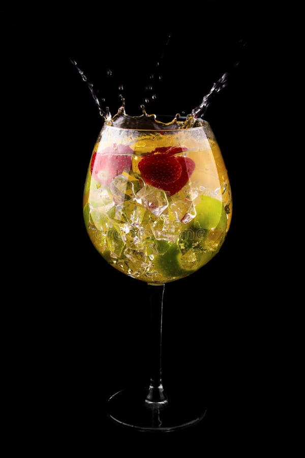 Blue Cocktail Splash in a Glass Stock Photo - Image of macro, alcohol ...