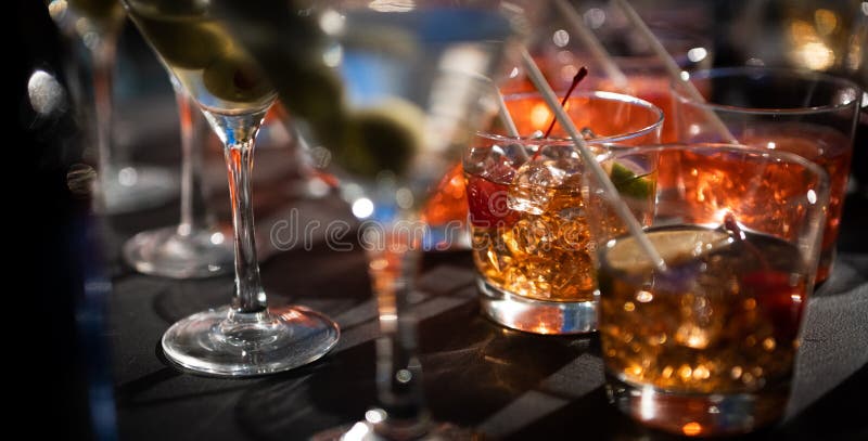 Cocktails at a Bar stock image. Image of celebrate, resort - 262779147