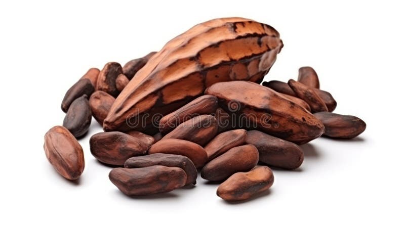 Fresh Cocoa Isolated on White Stock Image - Image of powder, delicious ...
